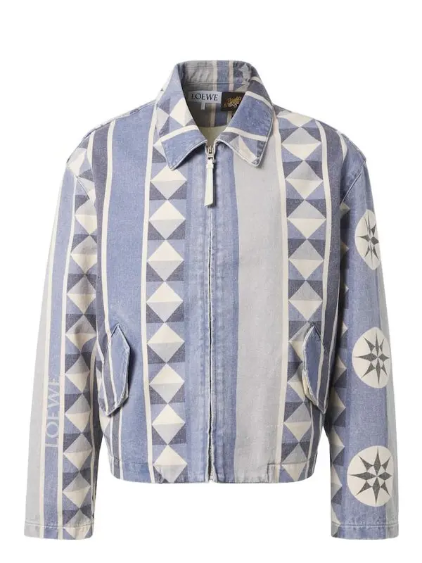 Loewe Printed Denim Blouson - Blue
