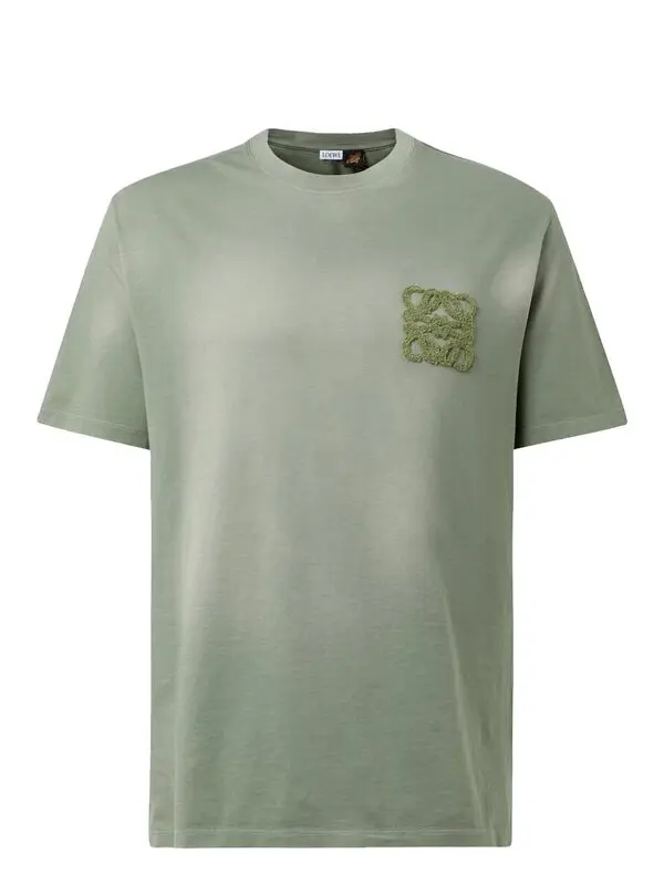Loewe Anagram Cotton Jersey T-shirt - Green