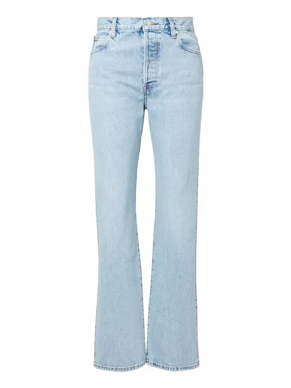 FRAME Staple High-rise Straight Jeans - Blue