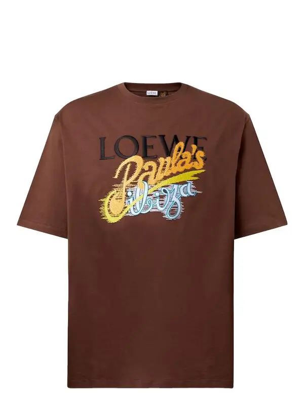 Loewe Printed Cotton Jersey T-shirt - Brown