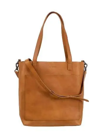 MADE FREE Leather Day Tote Bag - Camel
