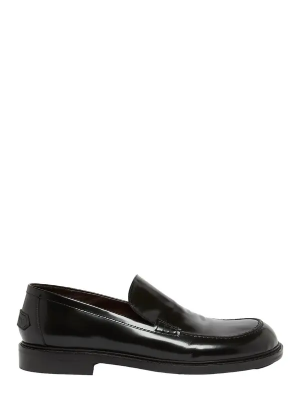 LANVIN Tenor Leather Loafers - 10 -black