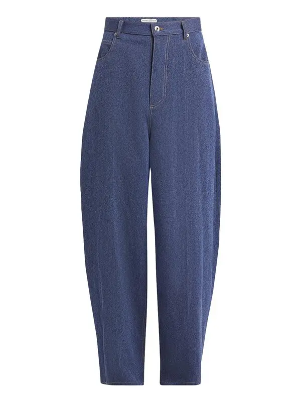 Bottega Veneta Wide-leg Drill Trousers - Indigo