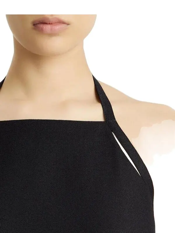 Vince Apron Halter Midi Dress - Black