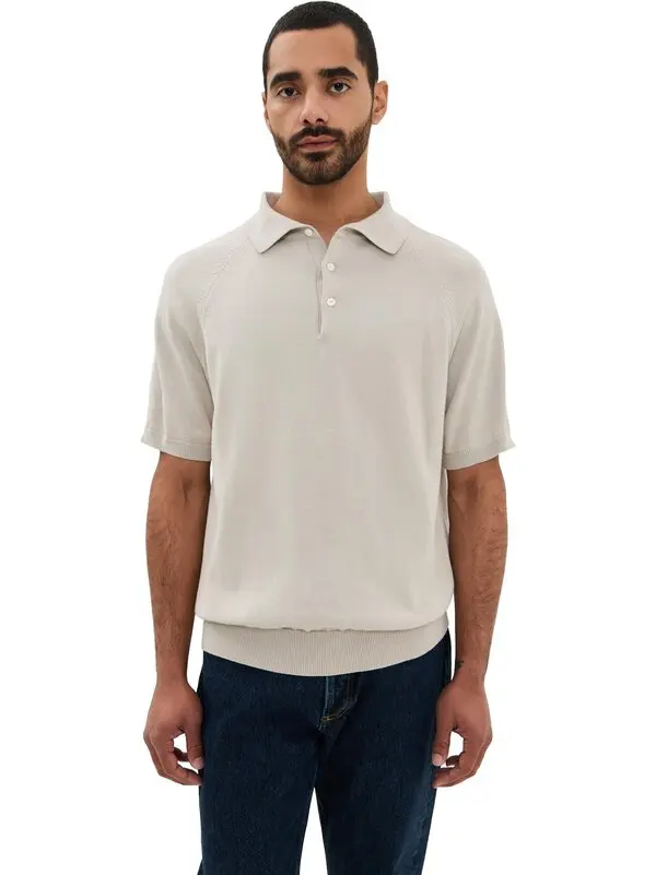 KNICKERBOCKER Madison Cotton Polo - Birch