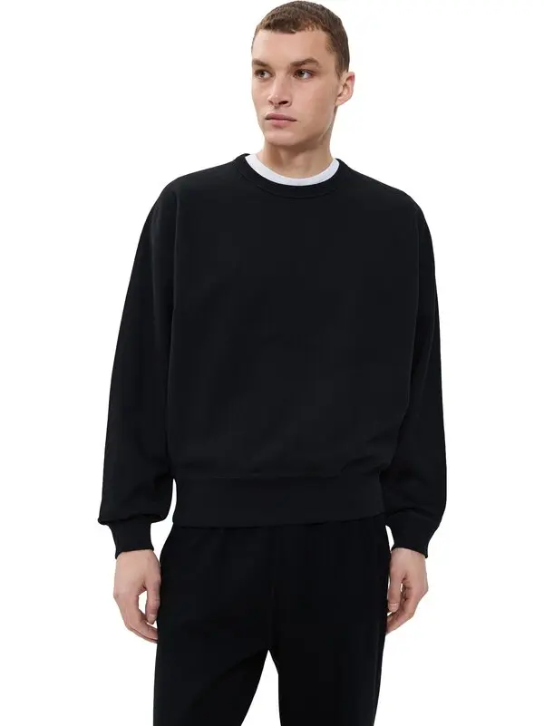 Reigning Champ Mid-weight Terry Relaxed Crewneck - Black