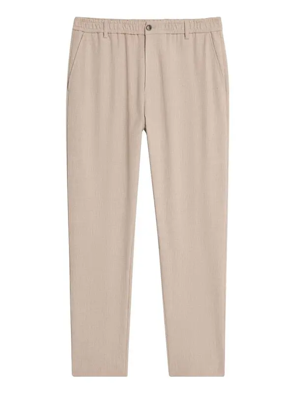 Emporio Armani Stretch Gabardine Trousers - Beige