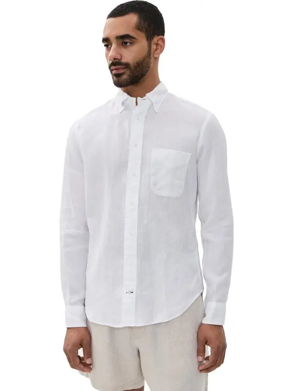 Gitman Bros Linen Shirt - White