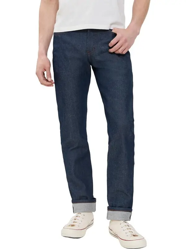 Naked & Famous Denim Weird Guy Natural Selvedge Jeans - Indigo