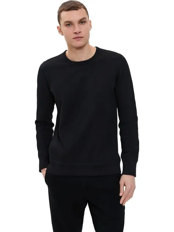 Reigning Champ Mid-weight Terry Slim Crewneck - Black