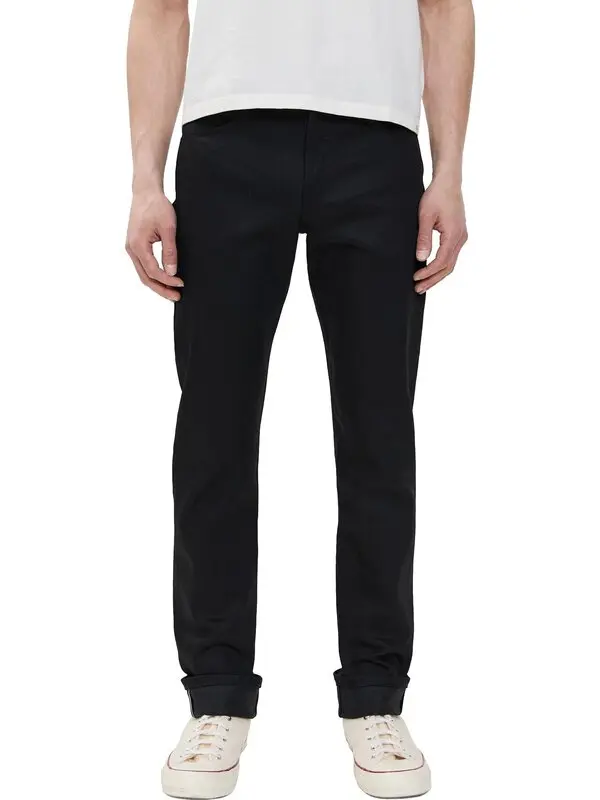 Naked & Famous Denim Weird Guy Cobra Stretch Selvedge Jeans - Black