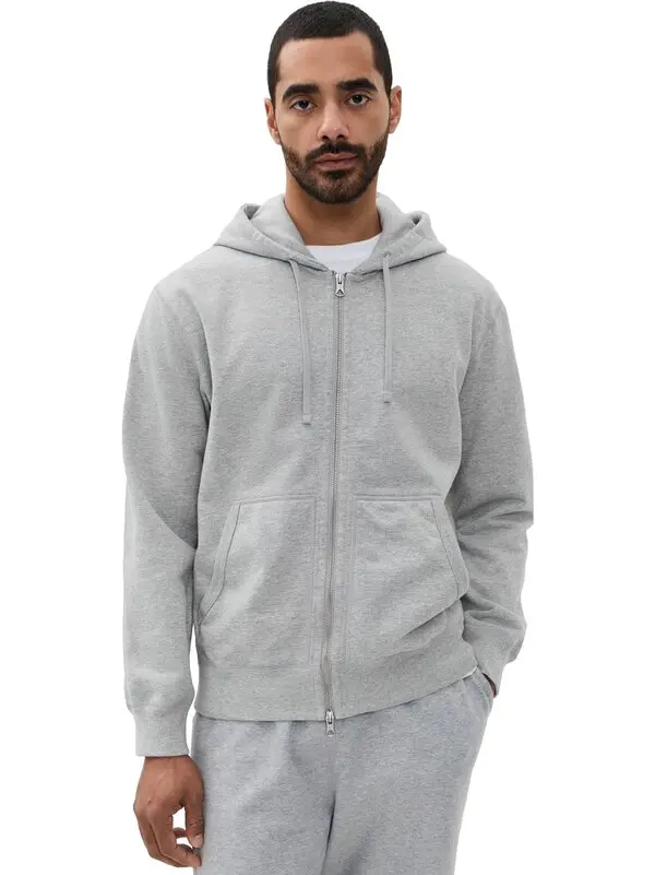 Reigning Champ Mid-weight Terry Zip Hoodie - Hgrey