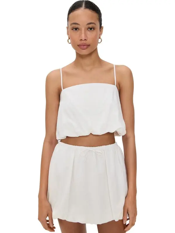 Onia Air Linen Crop Top - White