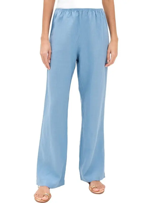 Donni. The Linen Simple Pants - Cornflower