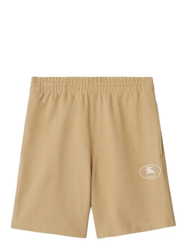 Burberry Knight Stamp Cotton Shorts - Beige Beige