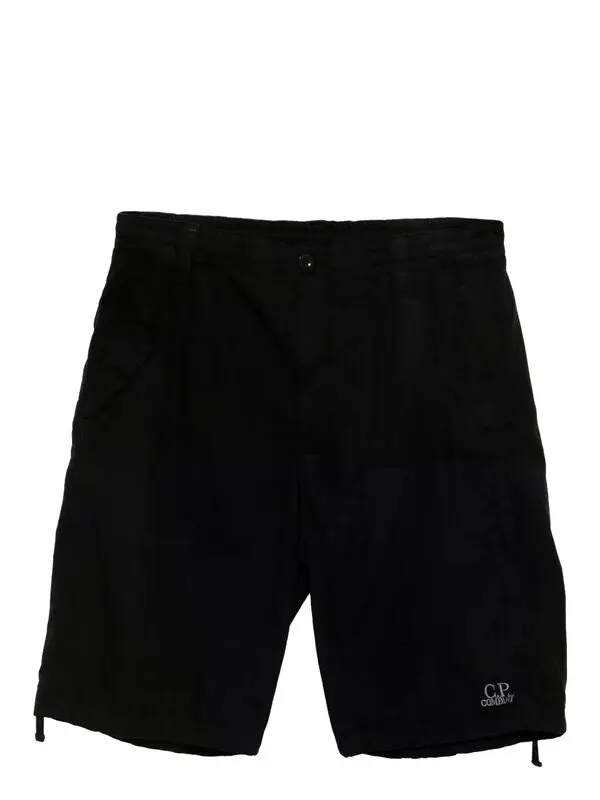 C.P. COMPANY Cotton Ripstop Shorts - Black