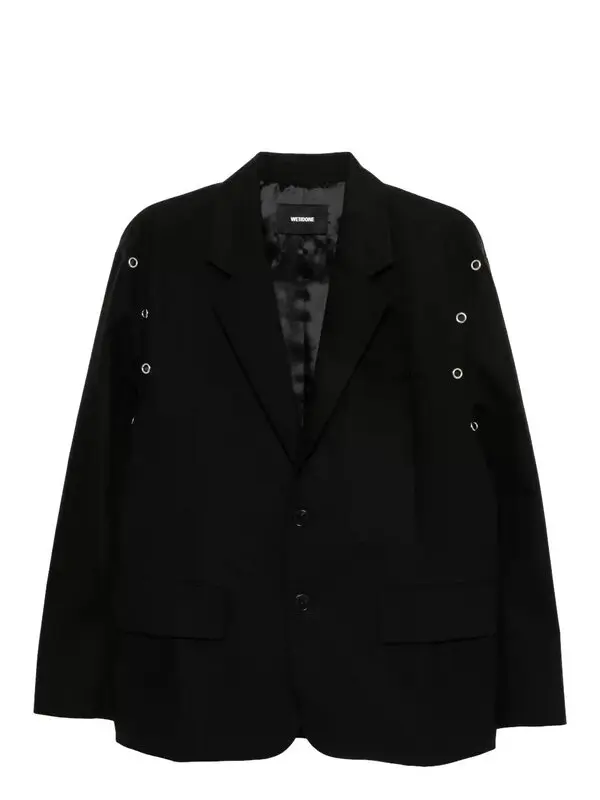 We11Done Eyelet Blazer - Black