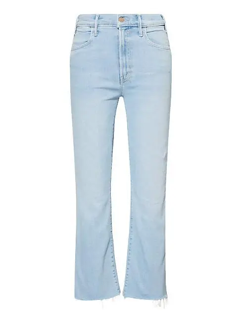 MOTHER The Hustler Ankle Fray Cotton-blend Jeans - Balls In Your Court