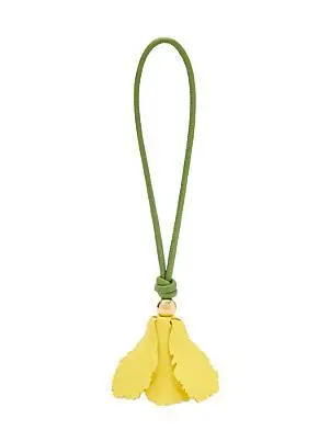 Loewe X Paula's Ibiza Tulip Leather Bag Charm - Yellow