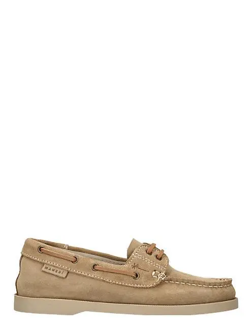 Manebí Hamptons Suede Boat Shoes - Beige