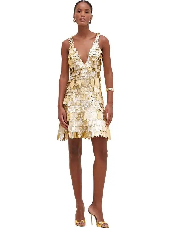 PatBO Sequin Mini Dress - Gold