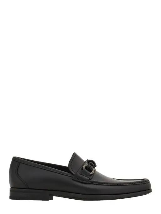 FERRAGAMO Gancini Buckle Loafer - Black