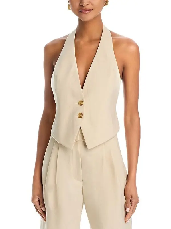 Ronny Kobo Lido Halter Vest - Ivory