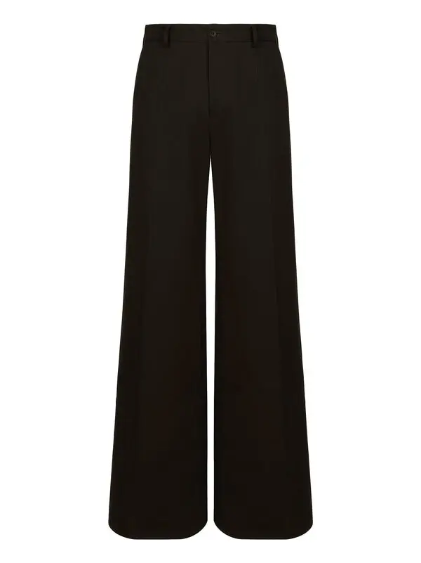 Dolce & Gabbana Tailored Wide-leg Pants - Brown