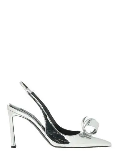 SERGIO ROSSI Pumps Leather Slingback - Silver
