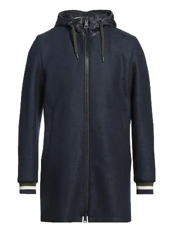 Herno Resort Coat In Virgin Wool Blend - Navy