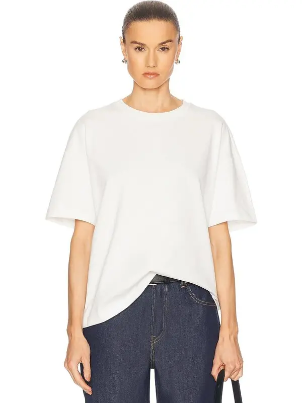 ST. AGNI Organic Cotton Relaxed Tee - White