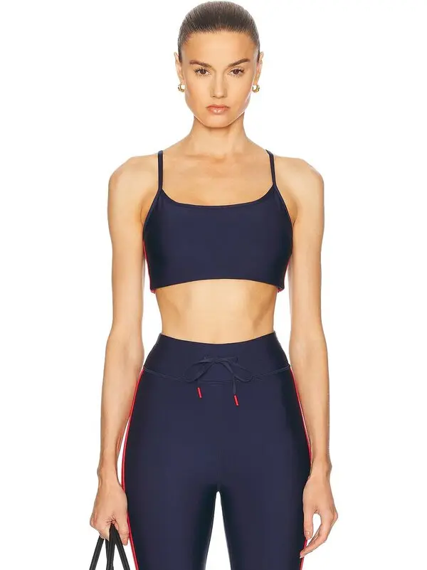 The Upside Oxford Hutton Scoop Neck Sports Bra - Navy