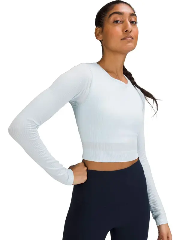 Lululemon Ebb To Street Long-sleeve Shirt - Powder Blue