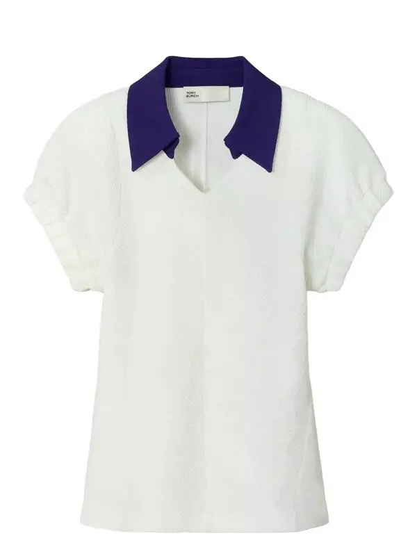 Tory Burch Short-sleeve Polo Top - White