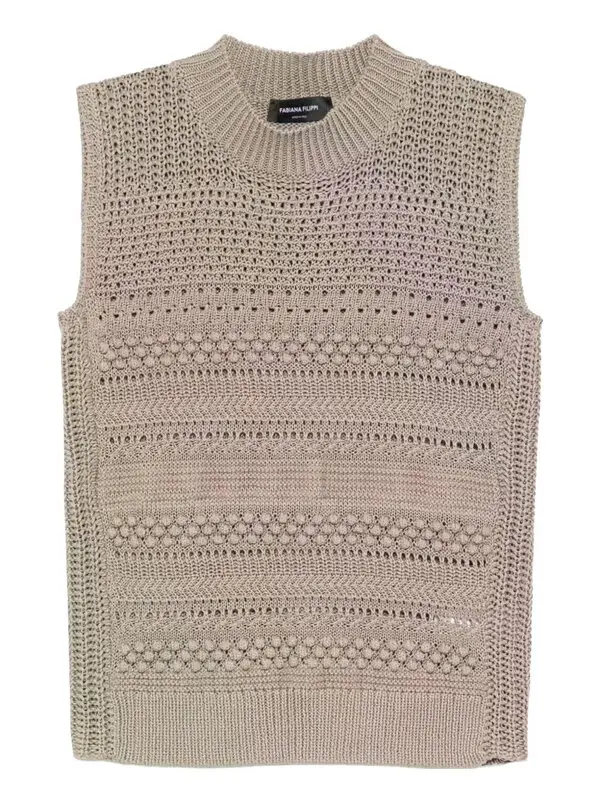 Fabiana Filippi Cotton Vest - Brown
