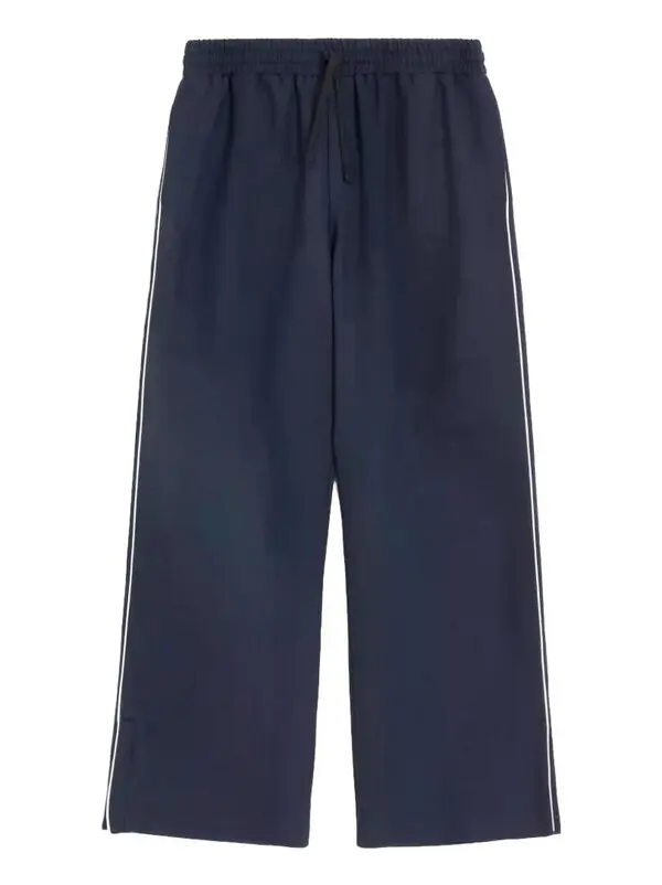 Valentino Garavani Nylon Trousers With Vlogo Patch - Blue