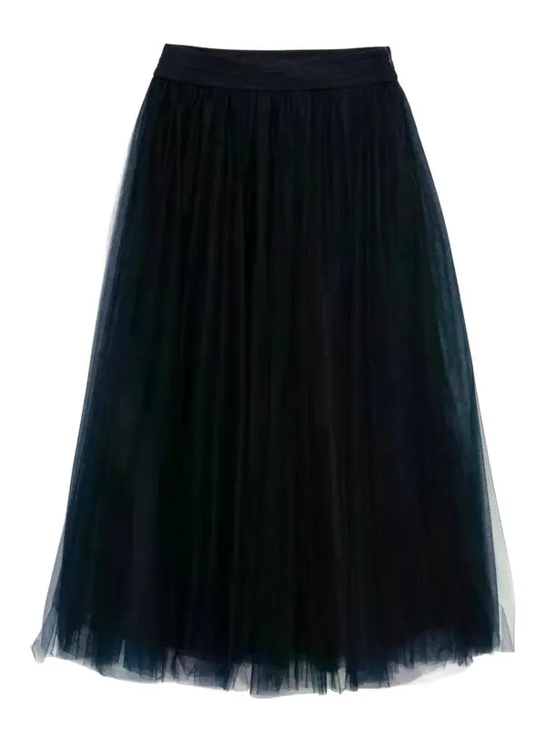 Fabiana Filippi Tulle Midi Skirt - Blue