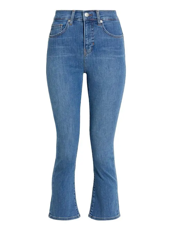 Veronica Beard Carly High-rise Kick-flare Jeans - Mid Denim