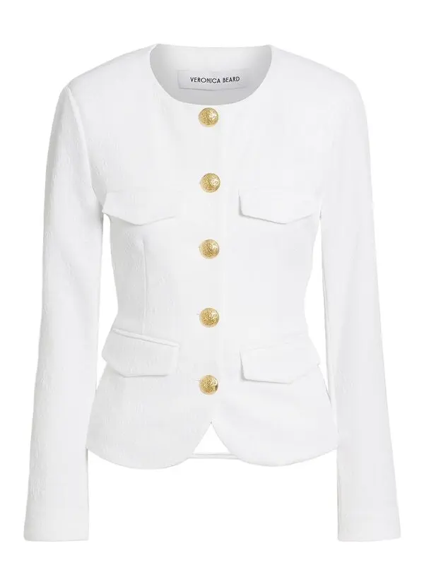 Veronica Beard Kensington Cloqué Jacket - White