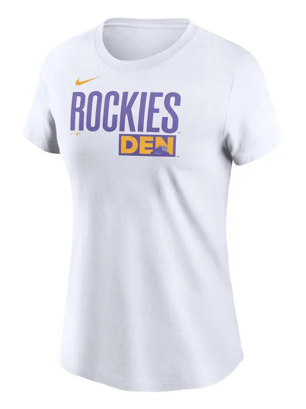 Nike Colorado Rockies City Connect Wordmark Mlb T-shirt - White