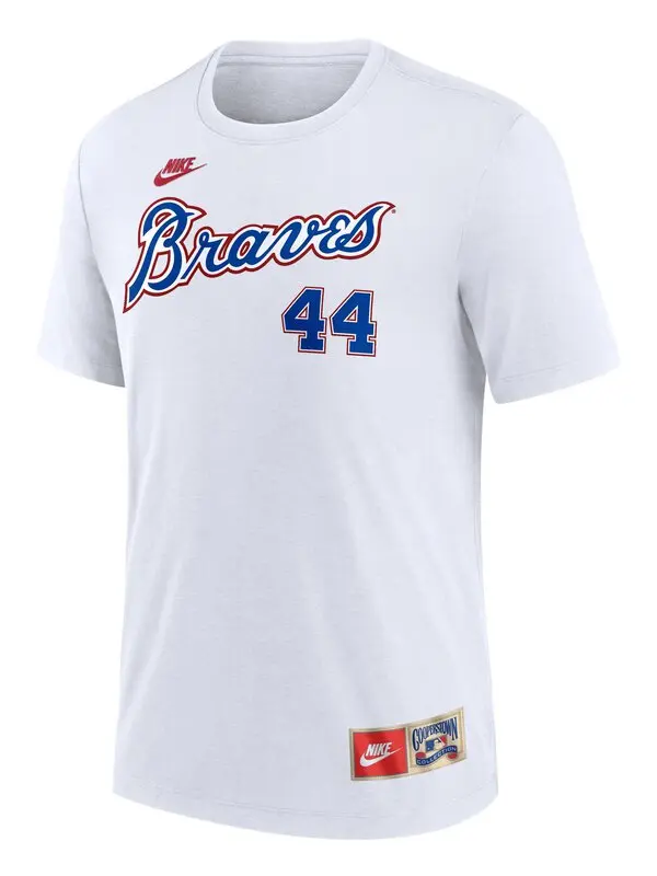 Nike Hank Aaron Atlanta Braves Cooperstown Mlb T-shirt - White