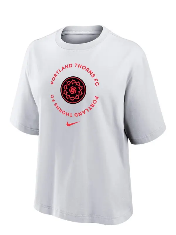 Nike Portland Thorns Fc Nwsl Boxy T-shirt - White
