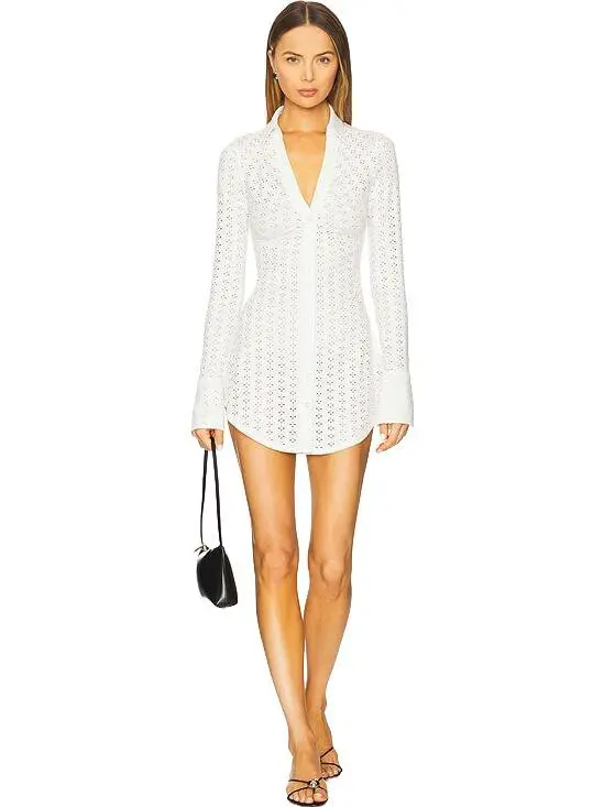STONE COLD FOX X Lala Eyelet Dress - White