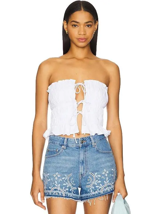 MORE TO COME Valentina Top - White