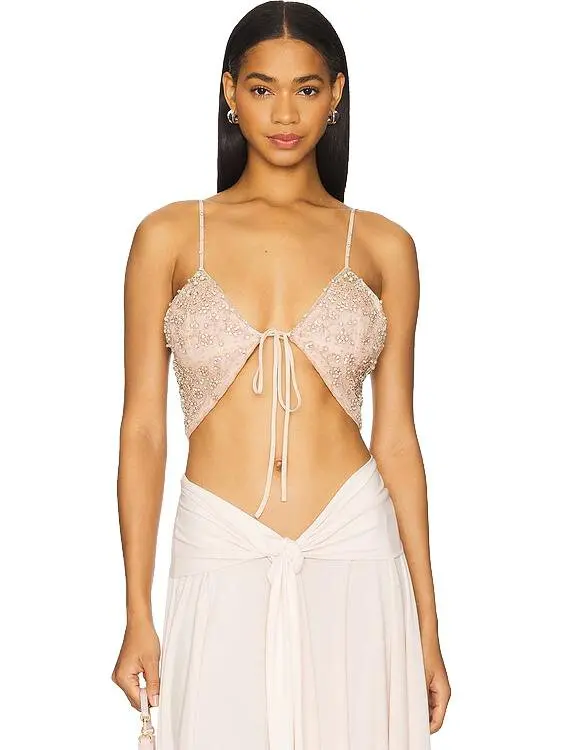 ANIYE RECORDS Ella Crop Top - Nude