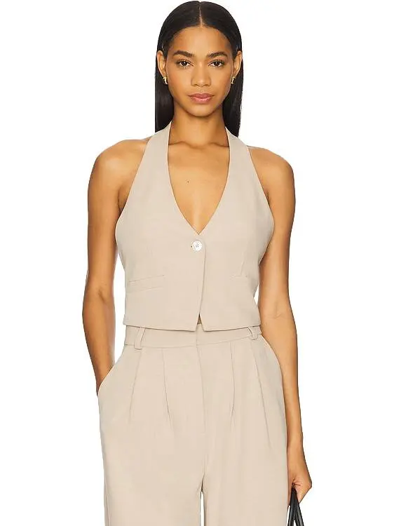 LOVERS AND FRIENDS Aria Vest - Taupe Neutral