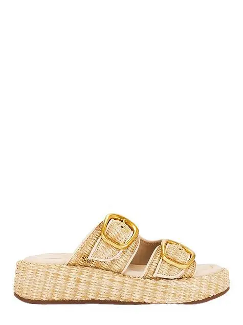 Sam Edelman Raffia Sandals - Dk Natural