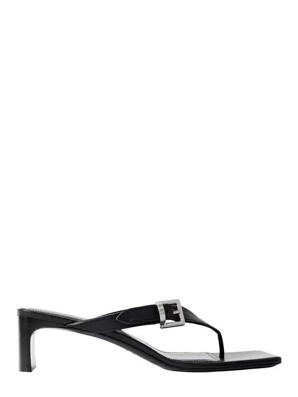 Balenciaga Bel Air Buckled Leather Sandals - Black