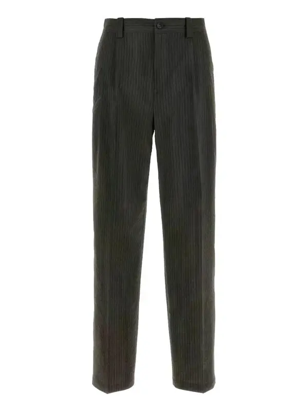 Maison Kitsuné Pleated Trousers - Green