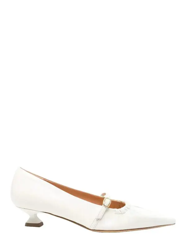 THE SELLER 35mm Leather Pumps - White